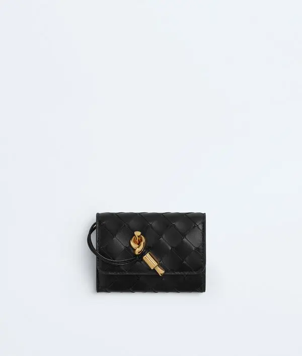 Bottega Veneta Andiamo Business Card Case - Black