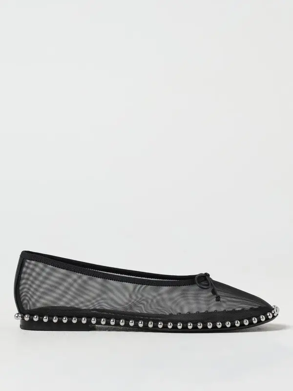 Alexander Wang Mesh Ballet Flats With Studded Detail - Black