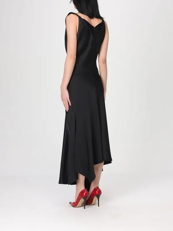 Victoria Beckham Asymmetrical Draped Midi Dress