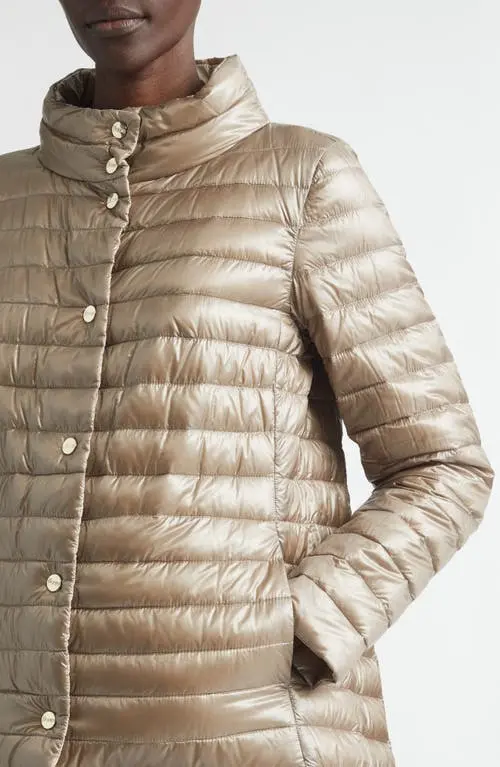 Herno Ultralight Reversible Down Puffer Jacket - Taupe To Chantilly
