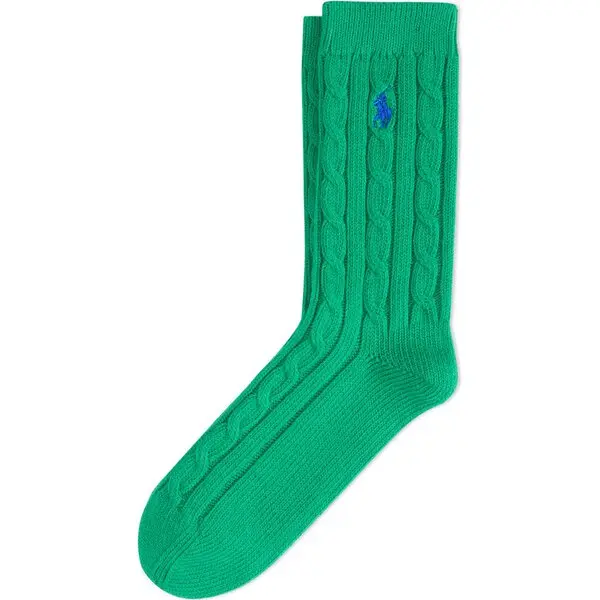 Polo Ralph Lauren Cable-knit Crew Socks - Colgn