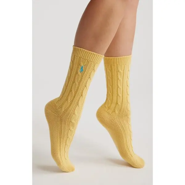 Polo Ralph Lauren Cable-knit Crew Socks - Ltyel