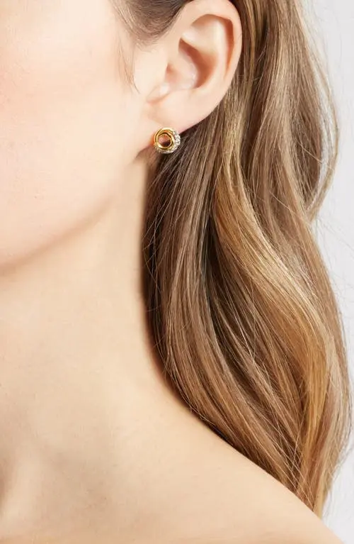 Alexis Bittar Solanales Crystal Spiral Stud Earrings