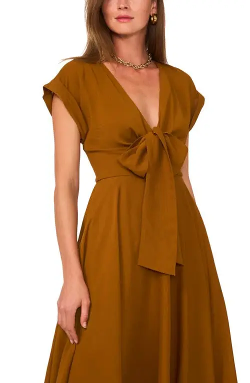 1.State Front Bow Handkerchief Hem Dress