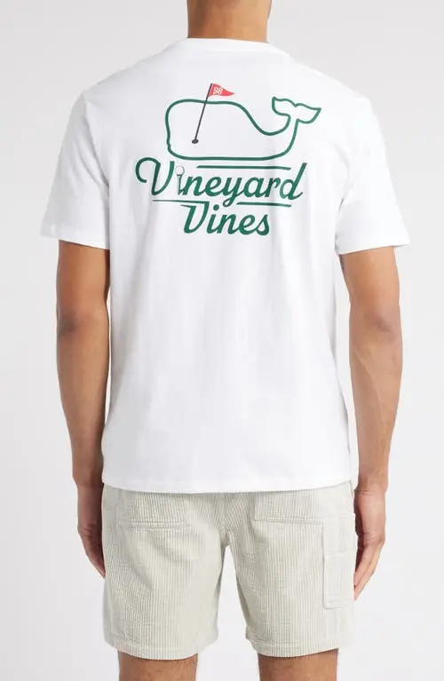 Vineyard Vines Golf Flag Cotton Graphic T-shirt - White Cap