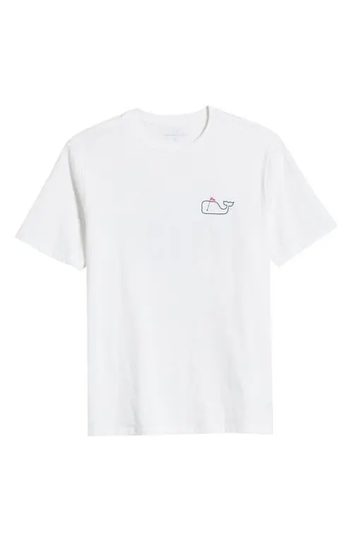 Vineyard Vines Golf Flag Cotton Graphic T-shirt - White Cap