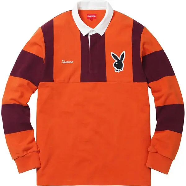 Supreme Playboy Rugby Shirt - Orange