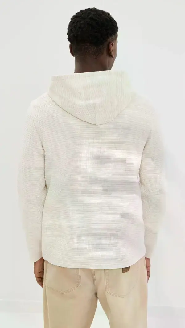 Vince Variegated Striped Double Face Hoodie
