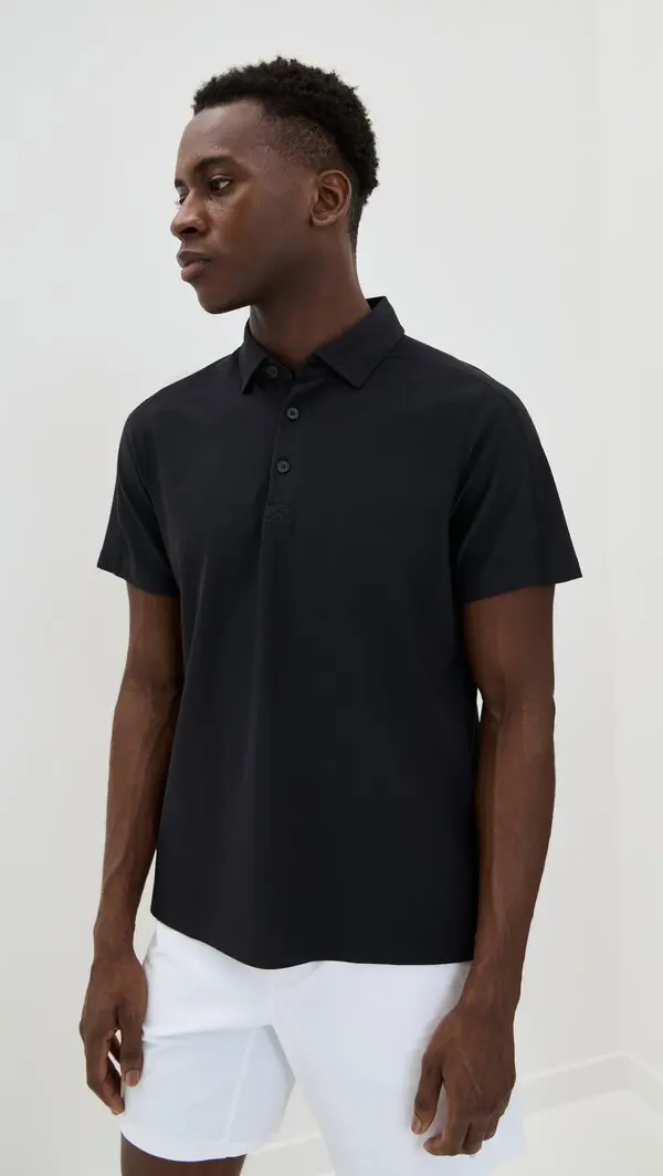 RHONE Regatta Pique Polo - Black