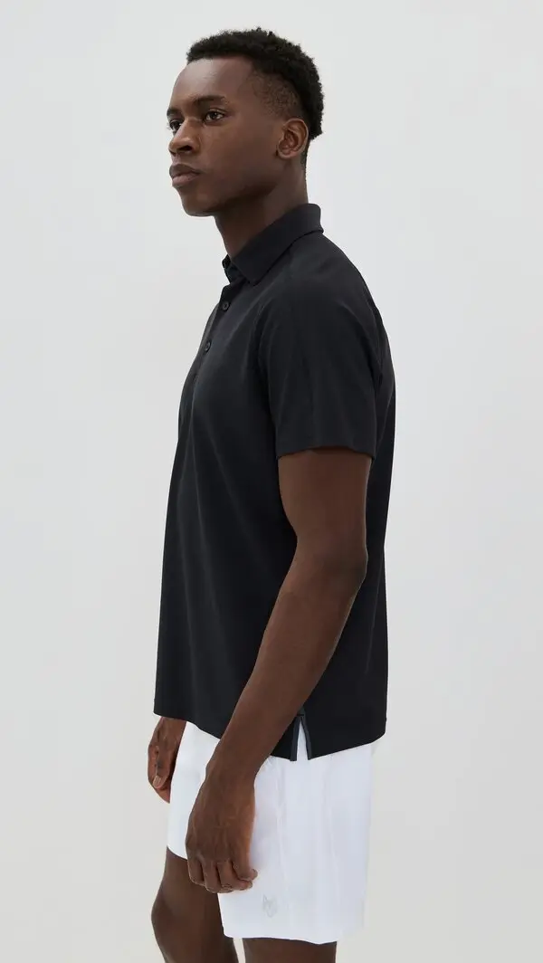 RHONE Regatta Pique Polo - Black