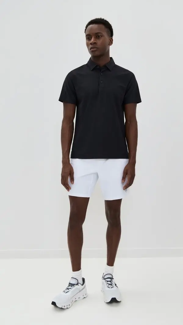 RHONE Regatta Pique Polo - Black
