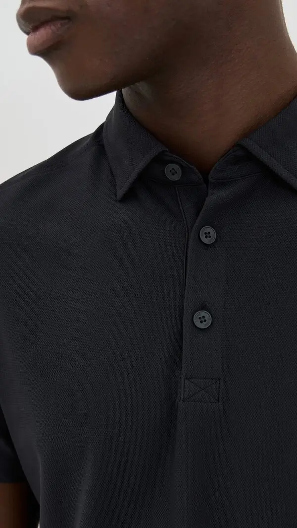 RHONE Regatta Pique Polo - Black