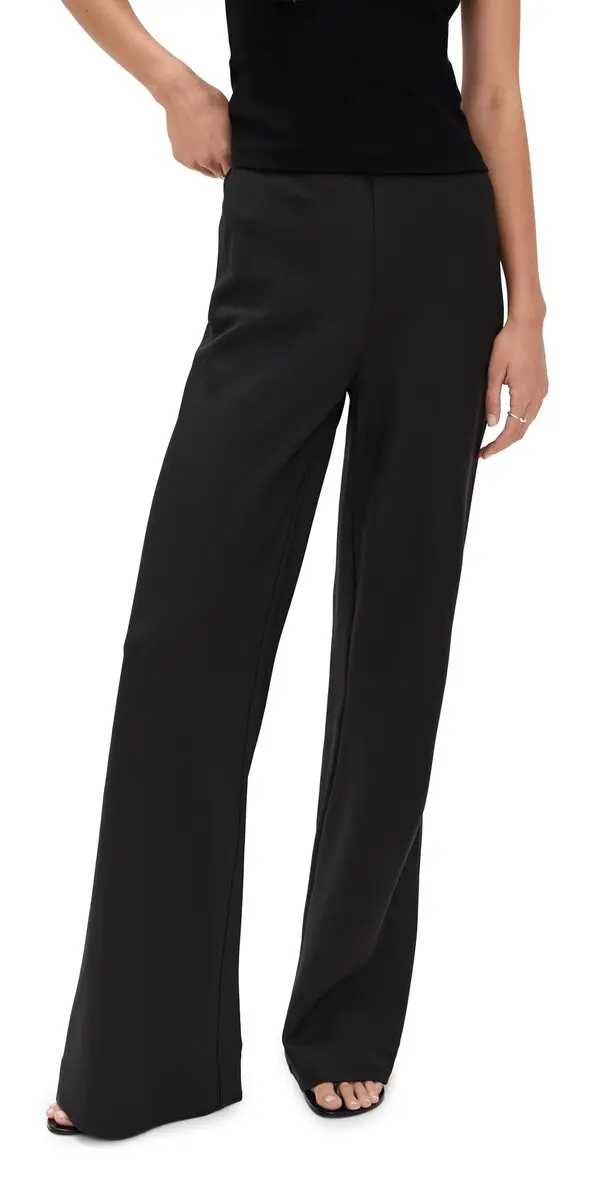 Staud Stroll Wide Leg Pants - Black