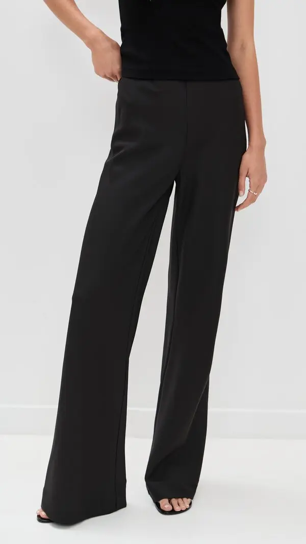Staud Stroll Wide Leg Pants - Black