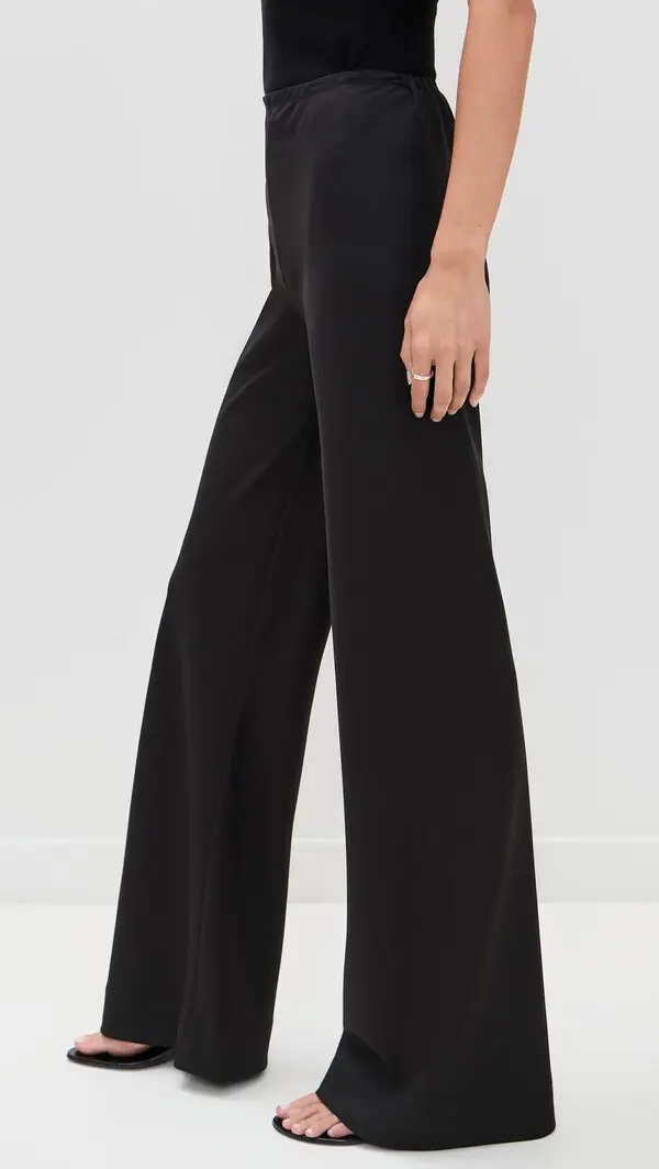 Staud Stroll Wide Leg Pants - Black
