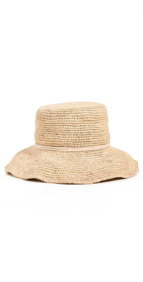 Hat Attack Betty Crochet Bucket Hat - Natural/tan