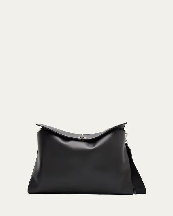 Balenciaga Rodeo Leather Messenger Bag - Black