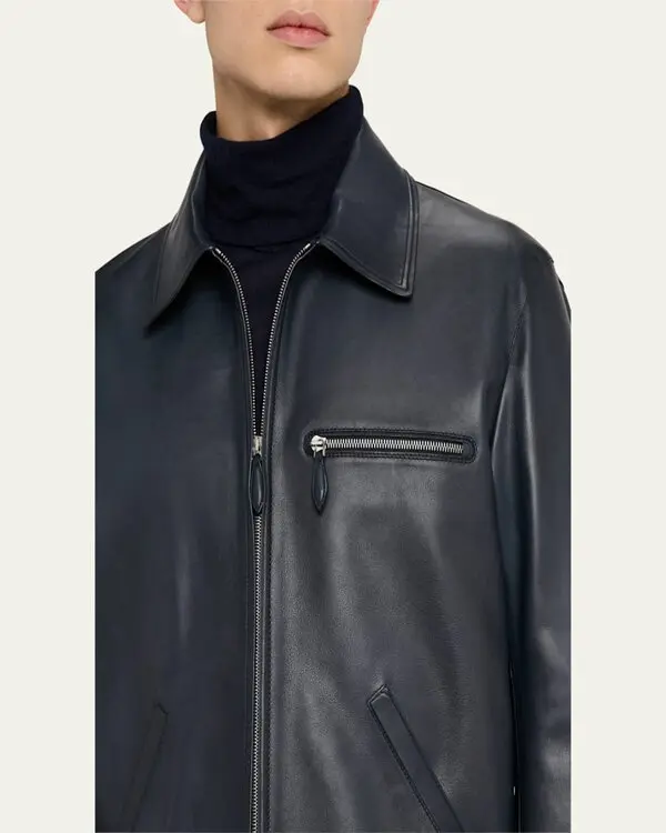 Berluti Full-zip Leather Jacket
