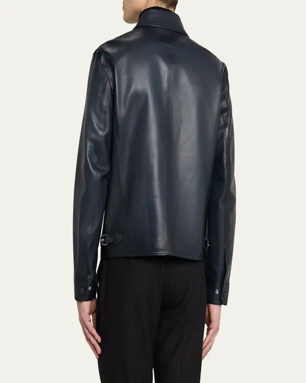 Berluti Full-zip Leather Jacket