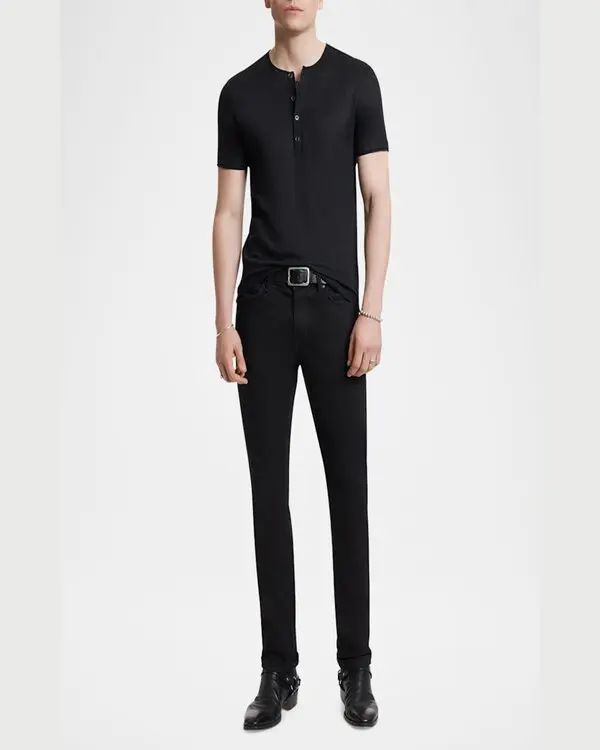 John Varvatos Bleeker Linen Henley Shirt