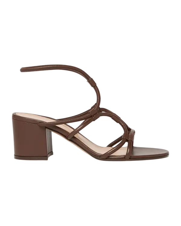 GIANVITO ROSSI Strappy Leather Block-heel Sandals