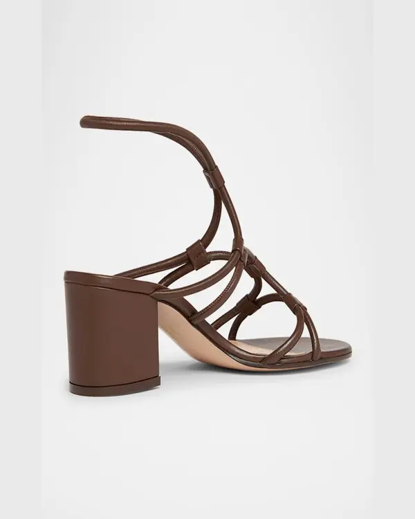 GIANVITO ROSSI Strappy Leather Block-heel Sandals
