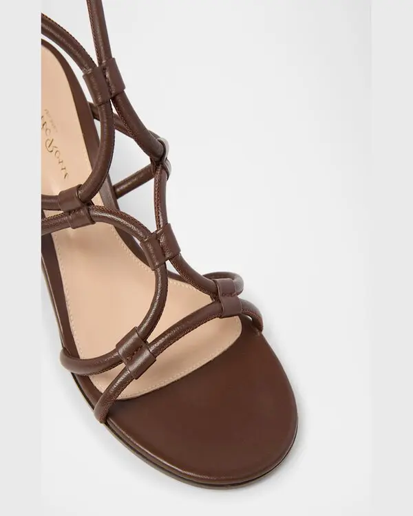 GIANVITO ROSSI Strappy Leather Block-heel Sandals