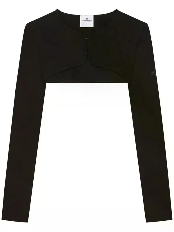COURREGES Cropped Cardigan - Black