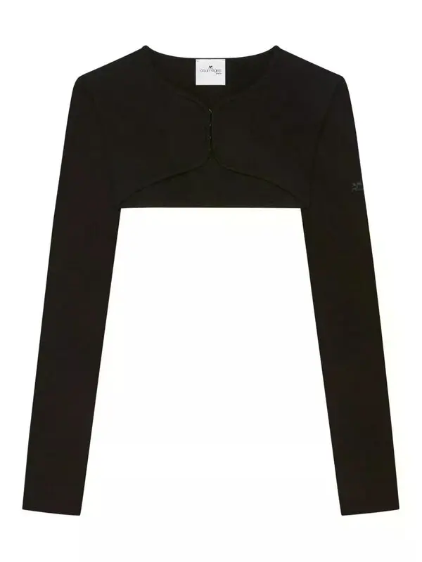 COURREGES Cropped Cardigan - Black