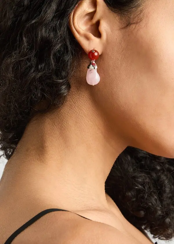 Completedworks Sculpted Agate And Sterling Silver Drop Earrings