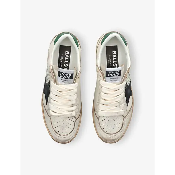 GOLDEN GOOSE Ball Star 10788 Leather Low-top Trainers - White/comb