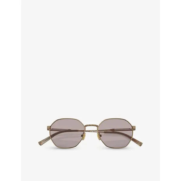 Brunello Cucinelli Irregular-frame Sunglasses - Gold