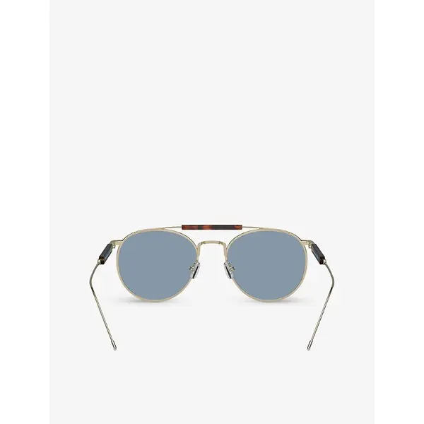 Brunello Cucinelli Sartorial Sunset Phantos-frame Sunglasses - Gold