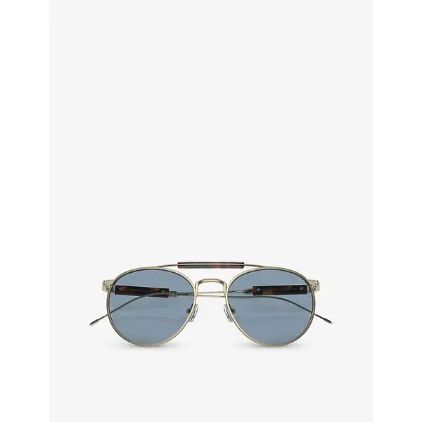 Brunello Cucinelli Sartorial Sunset Phantos-frame Sunglasses - Gold