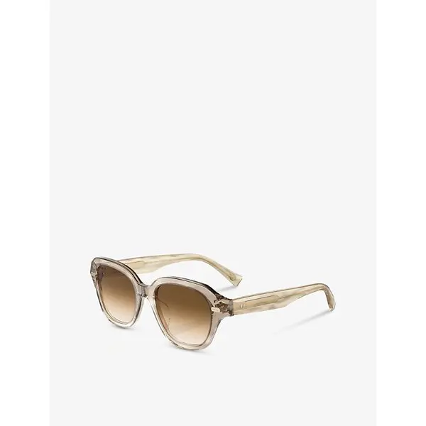 Brunello Cucinelli Bc4004s Pillow-frame Sunglasses - Cream