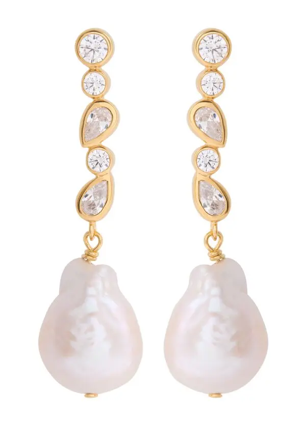 Completedworks Pitter-patter Drop Earrings - Pearl