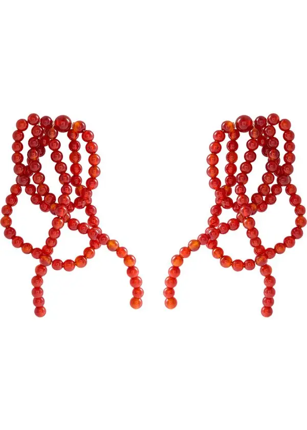 Completedworks Beaded Agate Silver-plated Drop Earrings