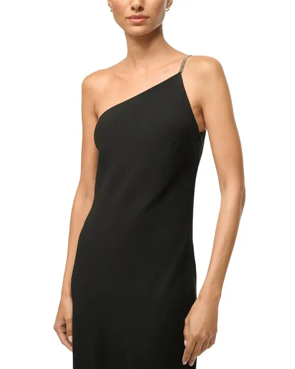 Staud Elodie One-shoulder Dress - Black