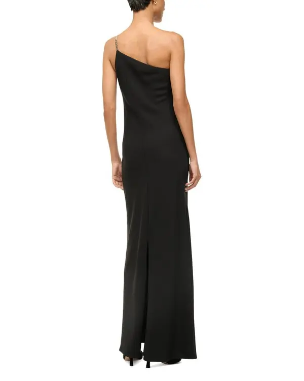Staud Elodie One-shoulder Dress - Black
