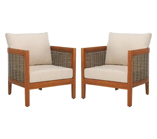 SAFAVIEH Set Of 2 Amanda Chairs - One-color