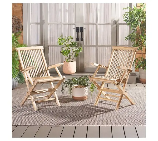 VALERIE PARR HILL Marcus Teak Folding Arm Chair Valerie