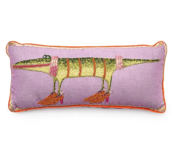 MACKENZIE-CHILDS Gloria Alligator Lumbar Pillow - One-color