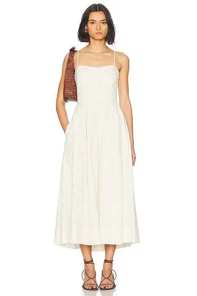 Simkhai Kittiya Midi Dress - Sand Multi