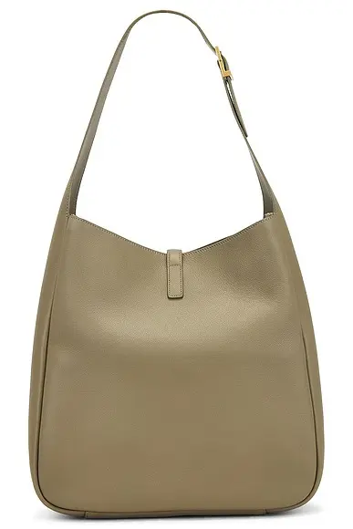 Saint Laurent Large Le 5 A 7 Supple Hobo Bag - Strong Moss