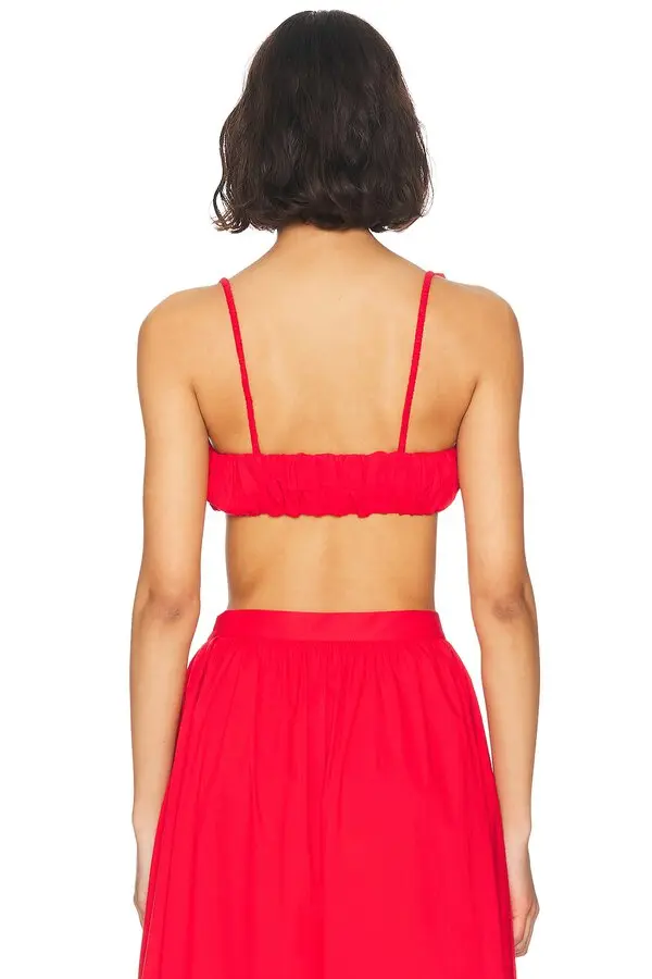 Caroline Constas Evangeline Bustier Top In Red