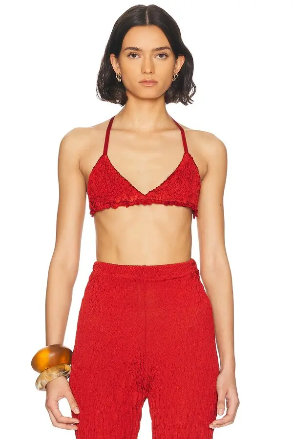 MAYGEL CORONEL Atenea Bikini Top - Red