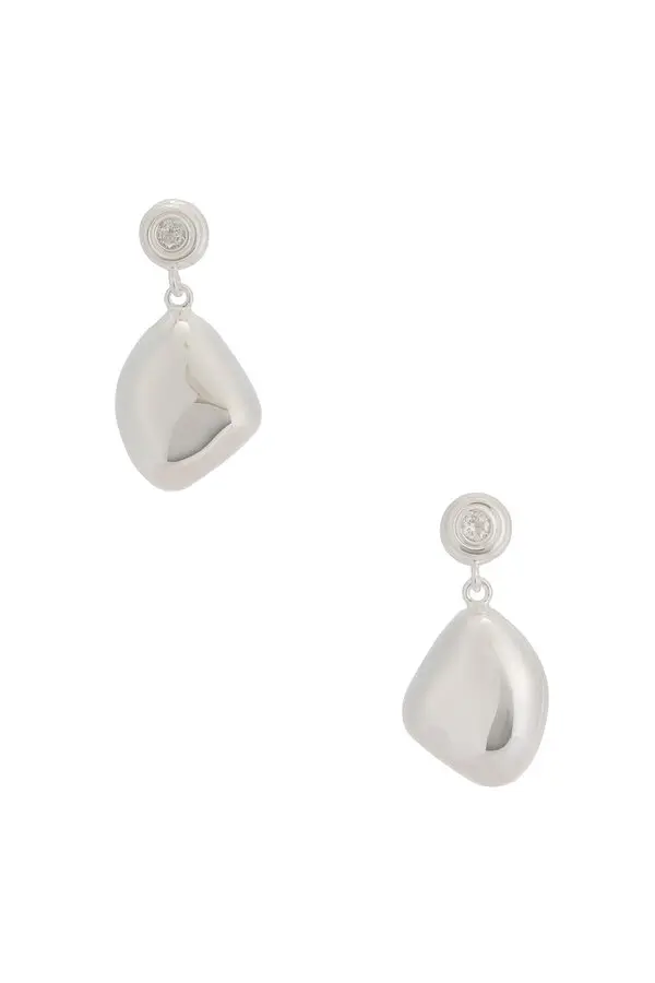 DEVE La Radieuse Dangle Earrings - Sterling Silver & White Topaz