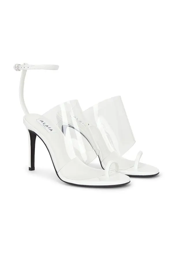 Alaïa Asymmetric Sandal - Blanc Optique