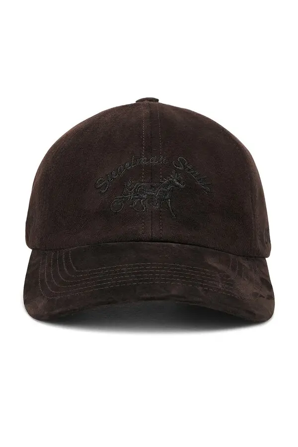 SIEGELMAN STABLE X Suede Cap - Dark Brown