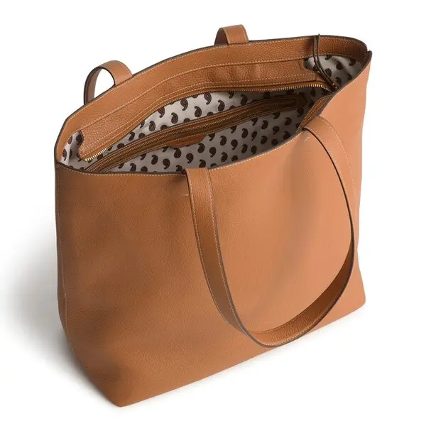 VERA BRADLEY Original Zip Tote Bag - Brown
